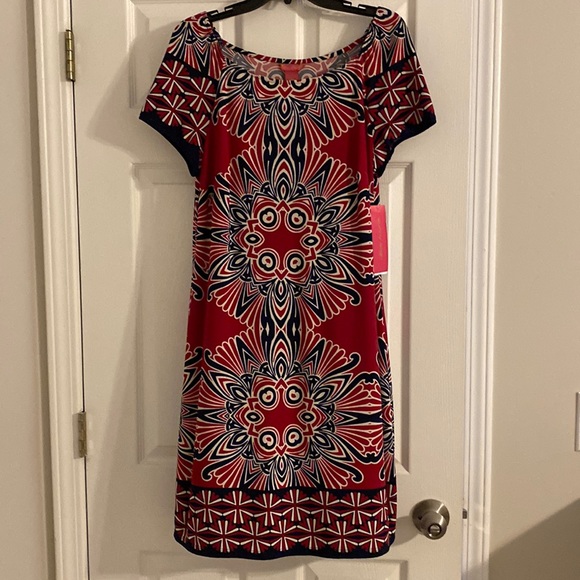 Sunny Leigh | Dresses | Sunny Leigh Red White And Blue Knee Length ...